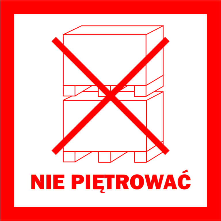 Printandstick Etykieta logistyczna "Nie rzucać"